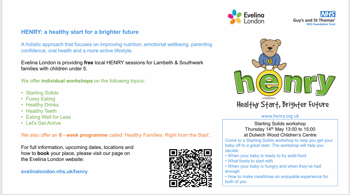Henry – Starting Solids Workshop 14th May – Camberwell & Dulwich ...